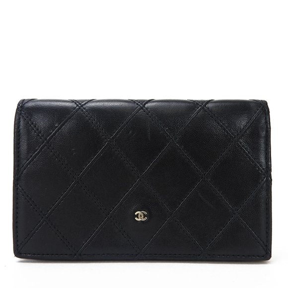 CHANEL | Accessories | Chanel Coin Case Card Black Coco Mark Bicolore ...